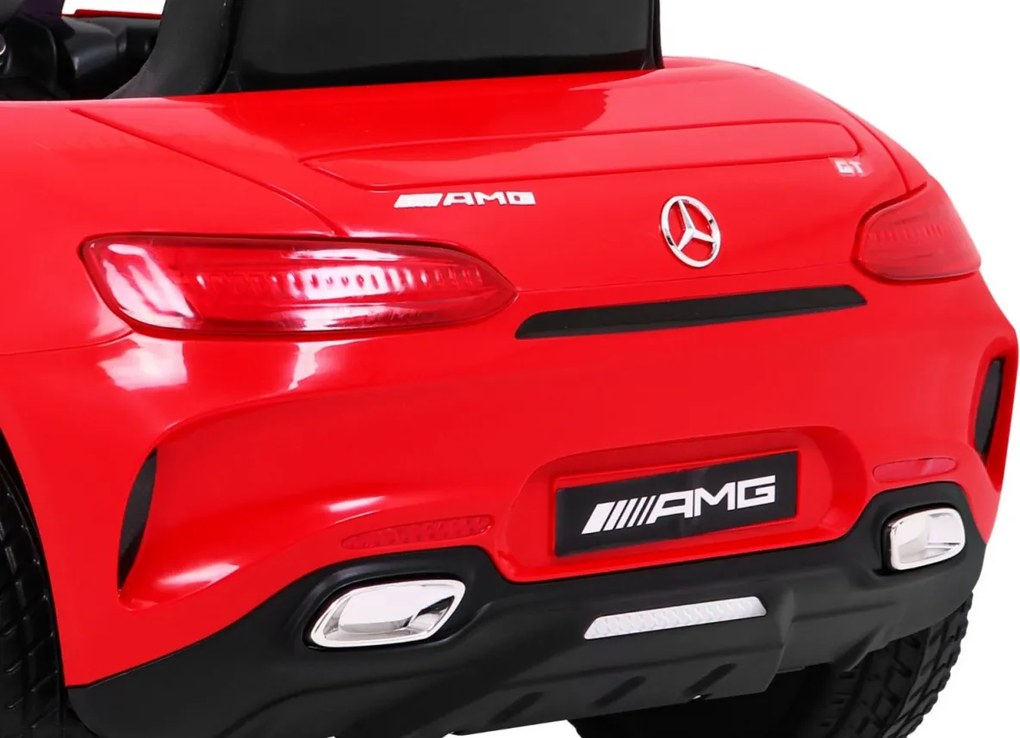 Ramiz Mercedes Benz GT autíčko na baterie pro děti červené + dálkové ovládání + plynulý start + MP3, LED