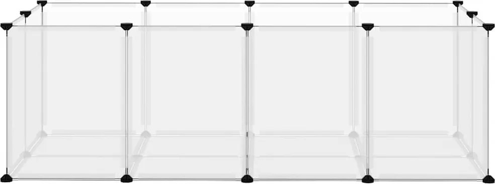 Klec pro malá zvířata průhledná 144 x 74 x 46,5 cm PP a ocel 340572