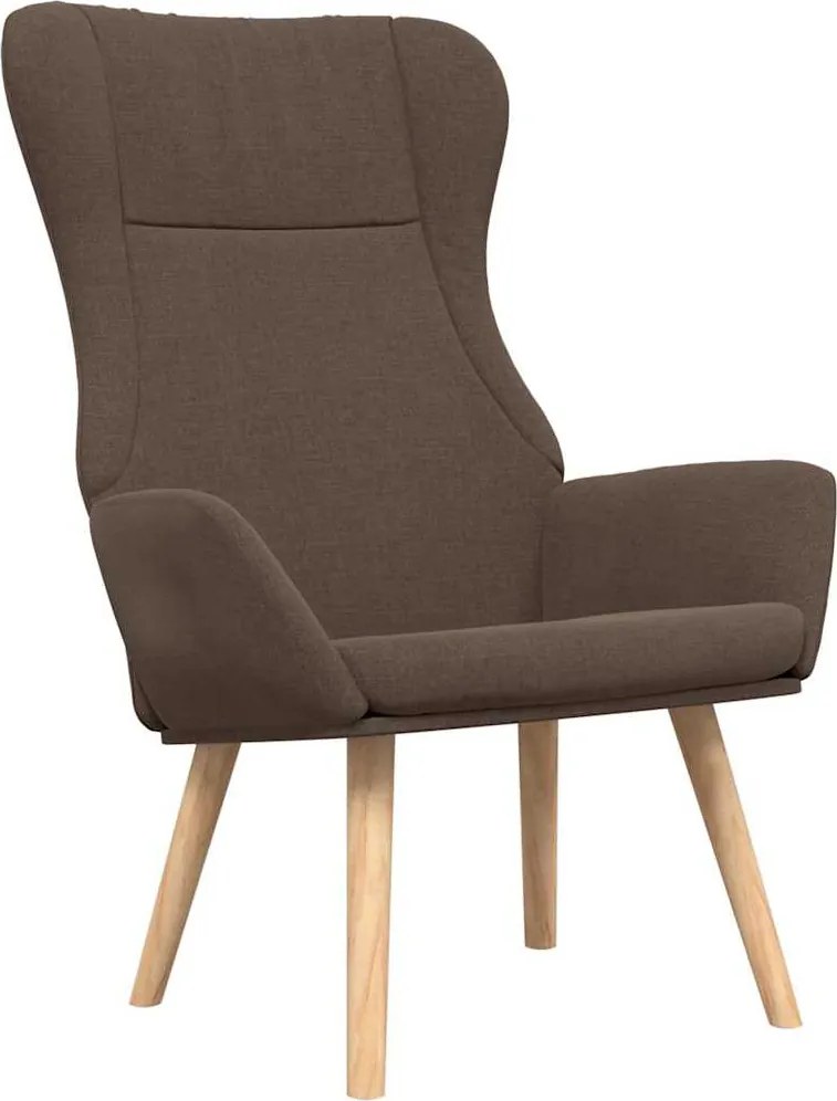 Relaxační křeslo s podnožkou taupe textil 3097891