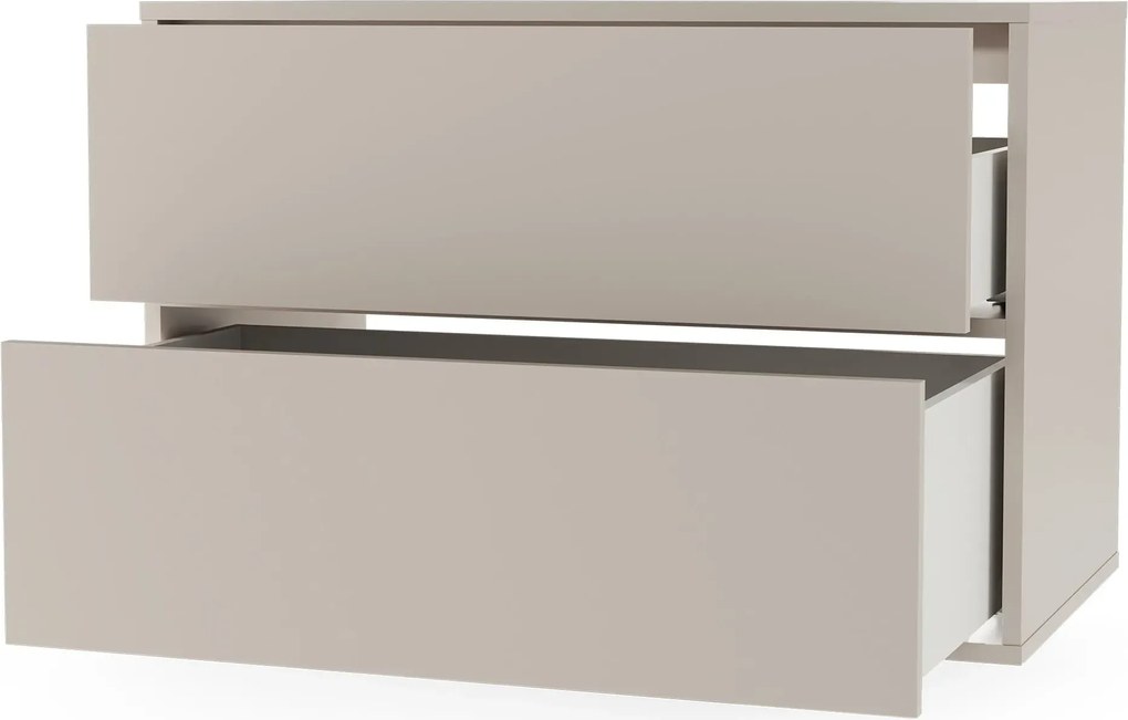 Závěsná skříňka pod umyvadlo Mossy s deskou 80 cm kašmírová