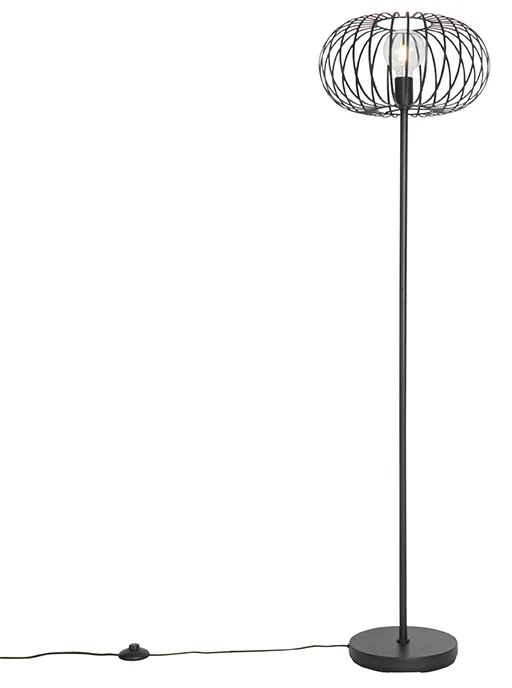 Designová stojací lampa černá - Johanna