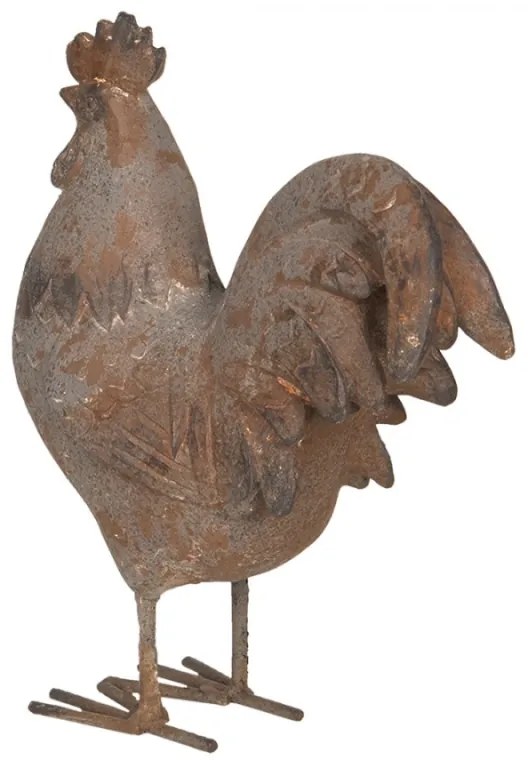 Dekorace hnědého kohouta – 19x9x24 cm