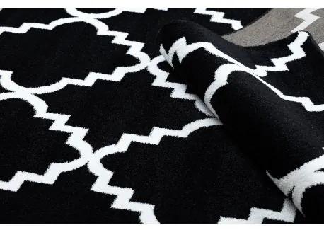koberec SKETCH F343 černá/krém trellis velikost 140x190 cm | krásné koberce cz