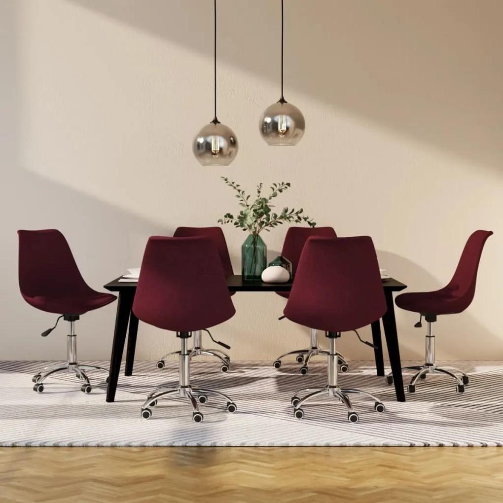 vidaXL Otočné jídelní židle 6 ks textil [3085390] Barva: krémová