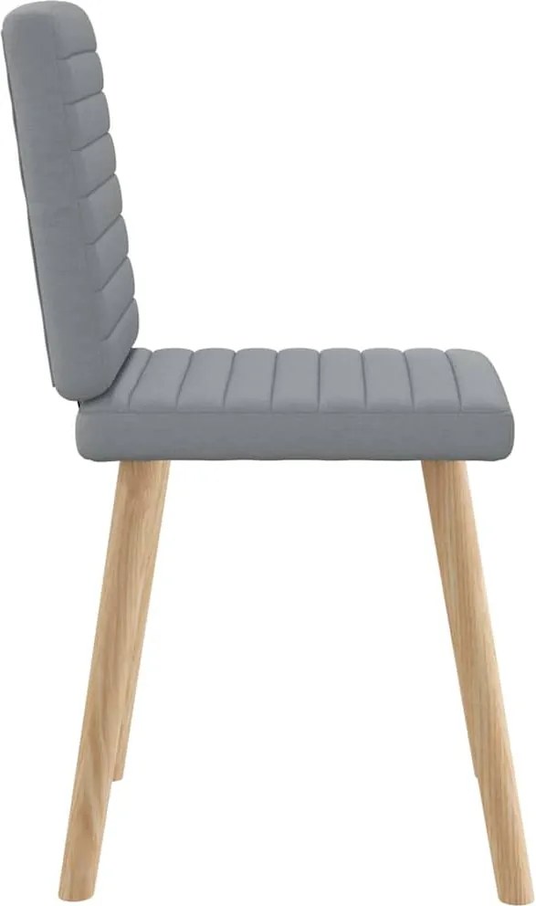 Jídelní židle 6 ks světle šedé textil 3315544