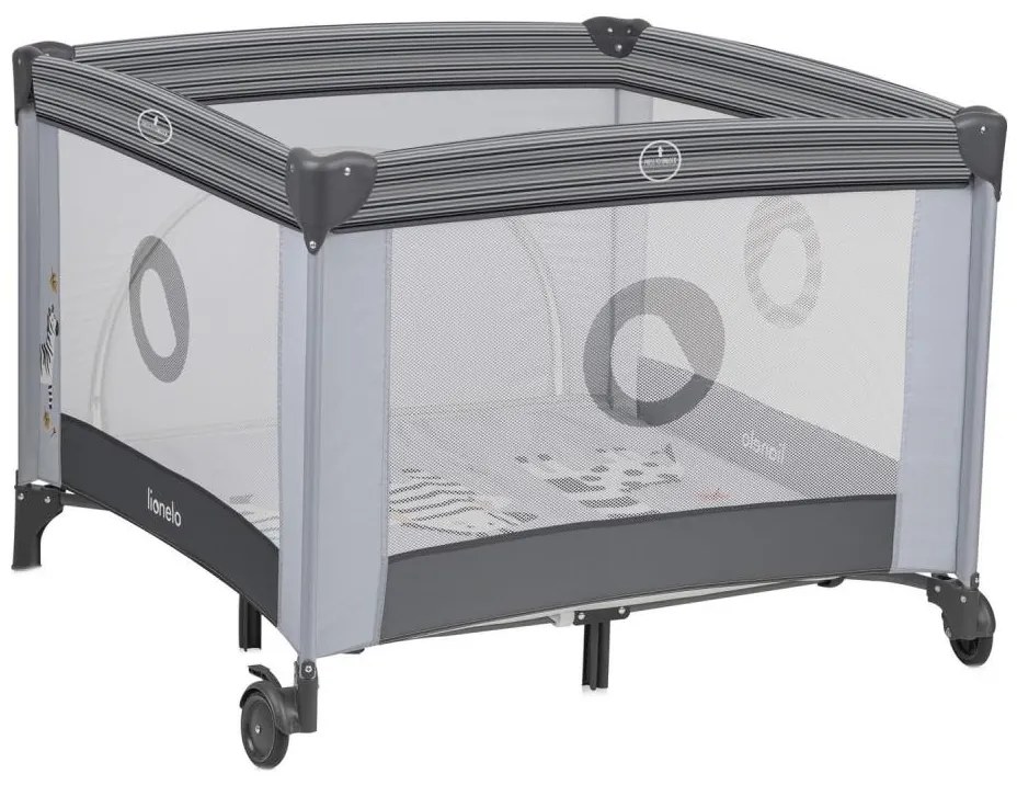 Lionelo - Hrací ohrádka BONNIE Grey Stone 5903771709170
