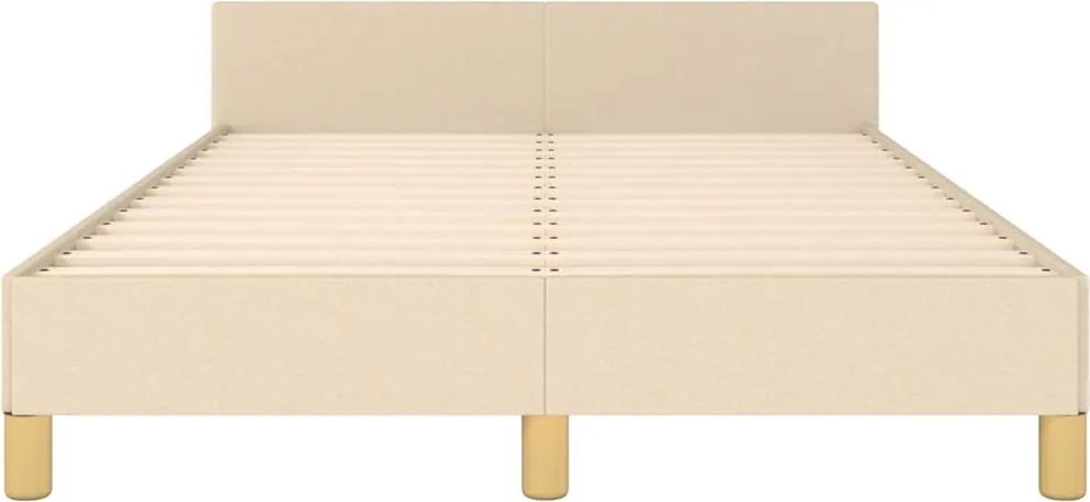 Rám postele bez matrace krémový 120 x 200 cm textil 3125046