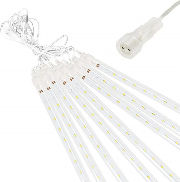 LED rampouchy 8ks - 3m, 144LED, IP44, teplá bílá