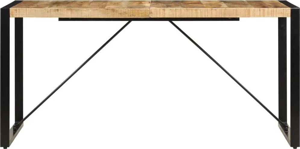 vidaXL Jídelní stůl 160 x 80 x 75 cm masivní mangovníkové dřevo [247417] Barva: Černá