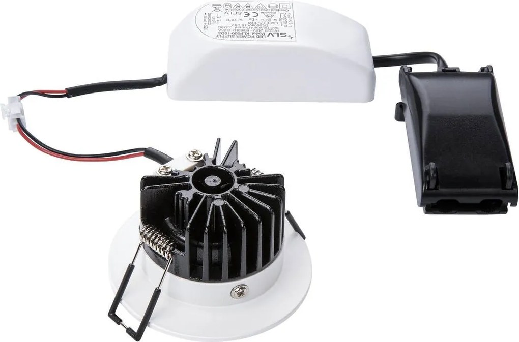 LA 114421 PATTA-I zápustná matná bílá kruhová230V/500mA LED 9W 38° IP65 3000K - BIG WHITE (SLV)