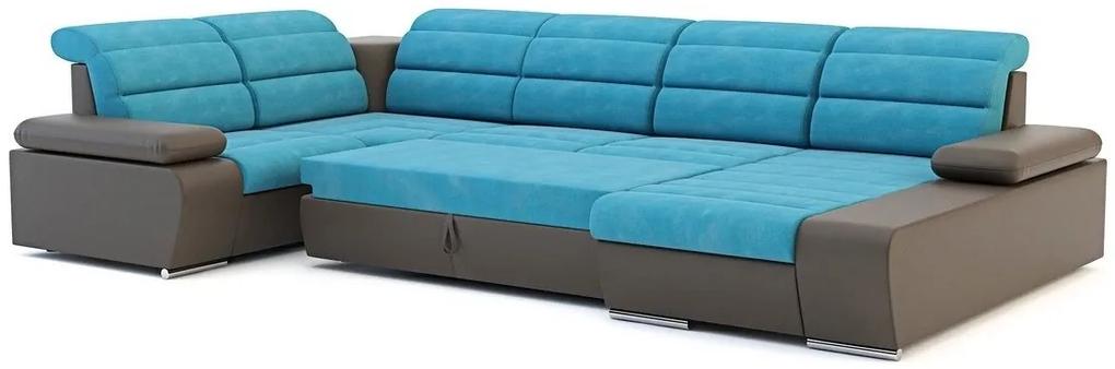 Casarredo - Komfort nábytek Rozkládací sedací souprava do U ISLAND 2 s úložným prostorem, výběr látek SK1