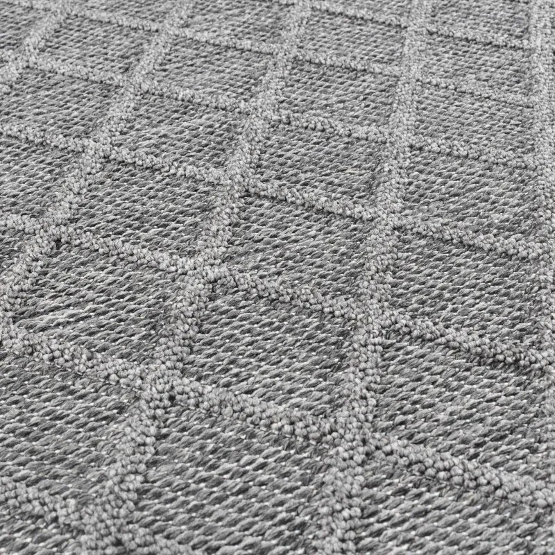 Ayyildiz, Kusový koberec Patara 4953 Grey – na ven i na doma, 80x250, šedá, chodba / předsíň