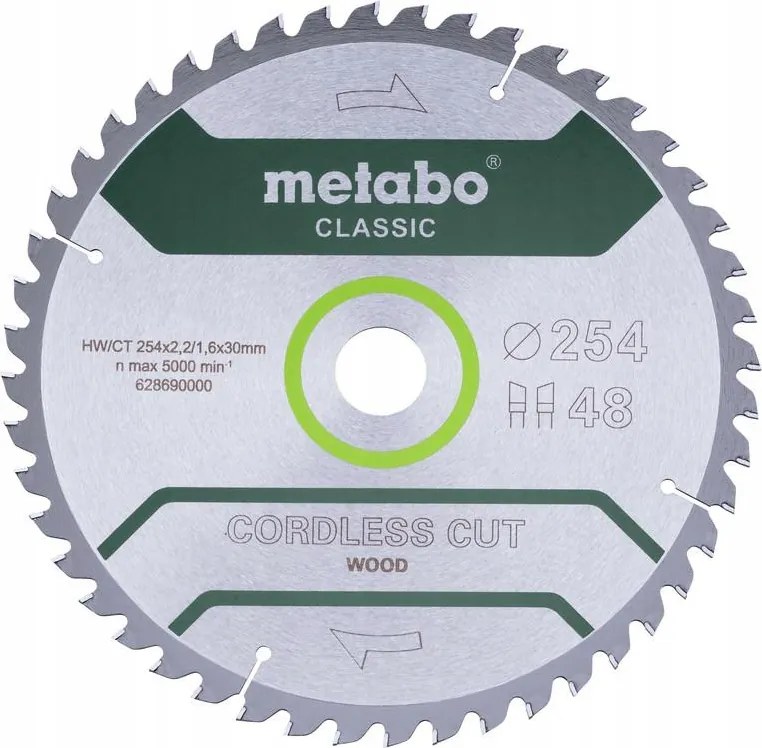 Metabo Kotoučová Pila Hw/ct 254x30x48z Cordless Cut Wood Classic
