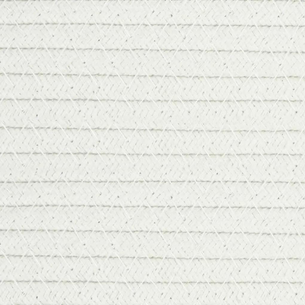 Úložný koš béžový a bílý Ø 40 x 35 cm bavlna - Default Title