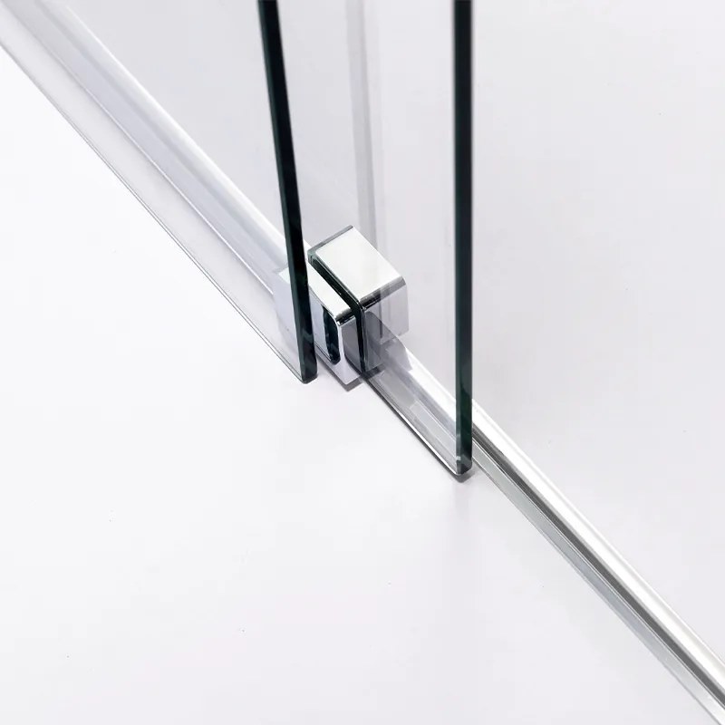 BPS-koupelny Posuvná bezrámová sprchová zástěna HYD-ATA 150 chrom/transparent - bez vaničky