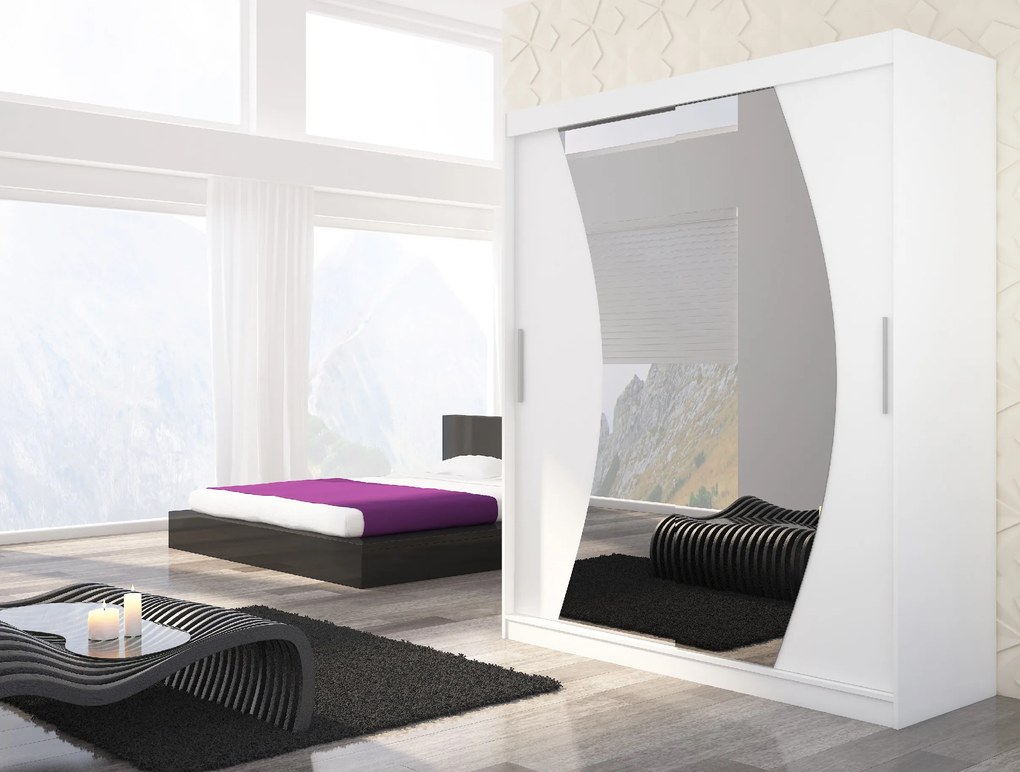 ADRK Furniture Posuvná skříň s zrcadlem DOLORES 180 ADRK-SW-DOL-W-180