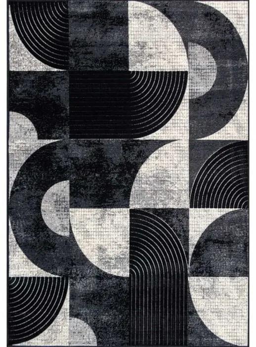Vopi | Kusový koberec Girona 2755 681 black - 100 x 140 cm
