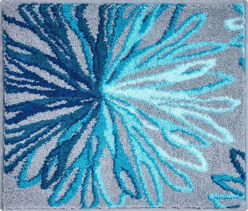 GRUND Koupelnová předložka ART tyrkysově šedá Rozměr: 50x60 cm