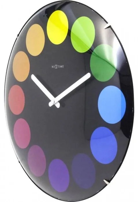 Designové nástěnné hodiny 3167 Nextime Dots Dome 35cm