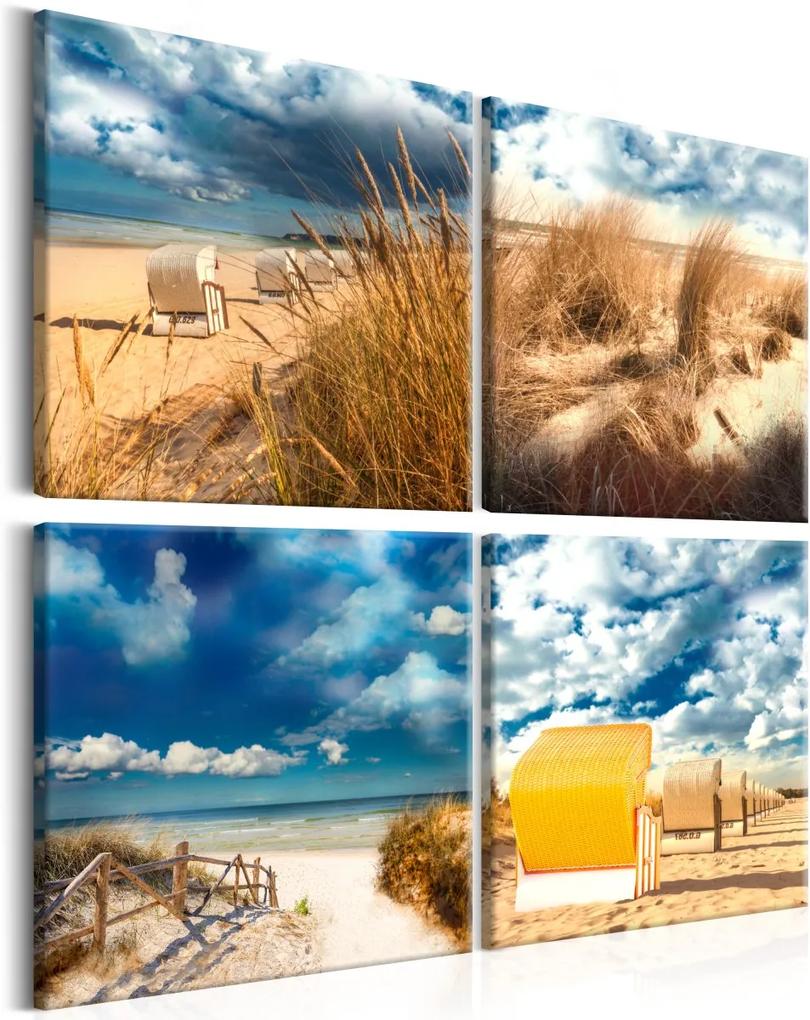 Čtyřdílné obrazy - léto nad mořem (80x80 cm) - Murando DeLuxe