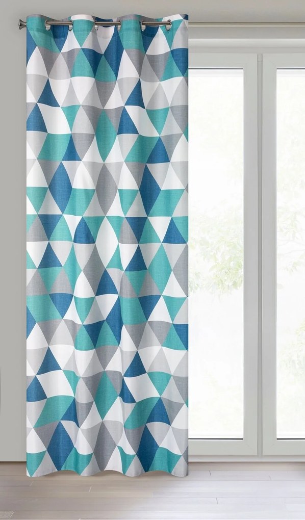 ZÁVĚS NA KROUŽCÍCH ADINA 140X250 CM VZOROVANÁ