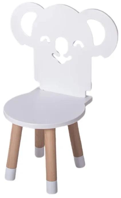Manibox Dětská židlička KOALA ze dřeva + jméno ZDARMA