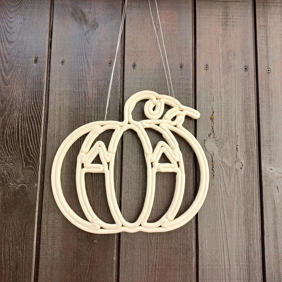 ECOprint ozdoba dýně 30 cm bílá, 3D tisk, plast, venkovní