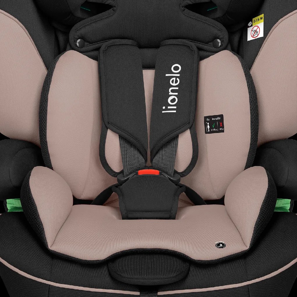 Autosedačka Lionelo Levi I-Size 76 - 150 cm Farba: Sporty Black