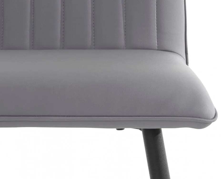 Danish style Barová židle Zelta (SADA 2 ks), syntetická kůže, šedá