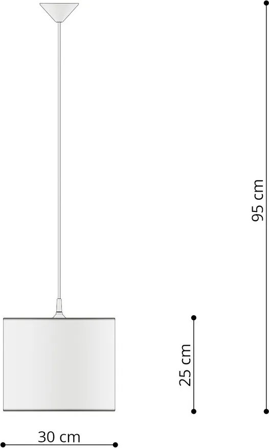 Bílý dětský lustr s plastovým stínidlem ø 30 cm Puss – Sollux