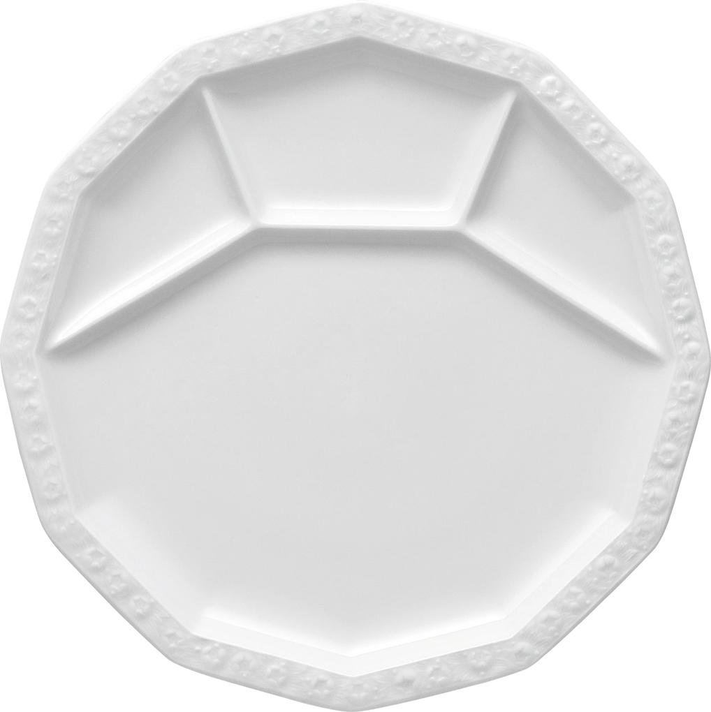 Servírovací talíř Maria Bílá s měřítkem 27,3 cm