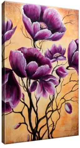Obraz na plátně Rostoucí fialové květy 20x30cm 1506A_1S