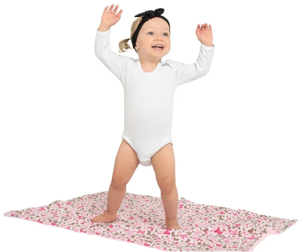 NEW BABY dětská deka z minky 80x120 cm šedá