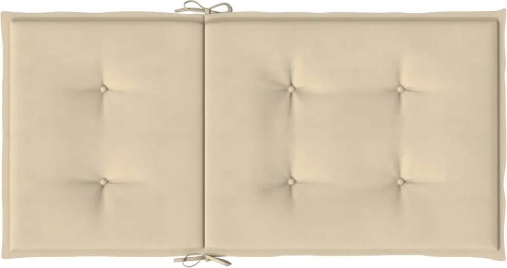 Podušky na židli nízké opěradlo 6 ks béžové 100x50x3 cm oxford 314134