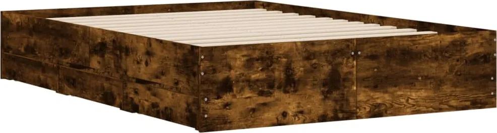 vidaXL Rám postele se zásuvkami 120 x 200 cm kompozitní dřevo [3207284] Barva: Černá