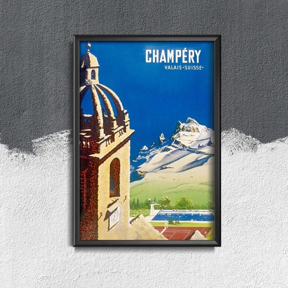 Plakát Švýcarsko champery