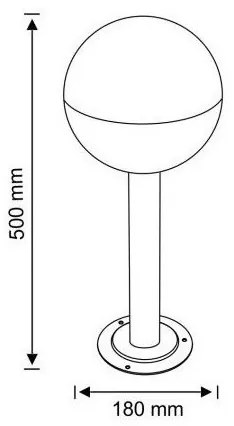 Venkovní lampa ULSA 1xE27/12W/230V IP44 50 cm