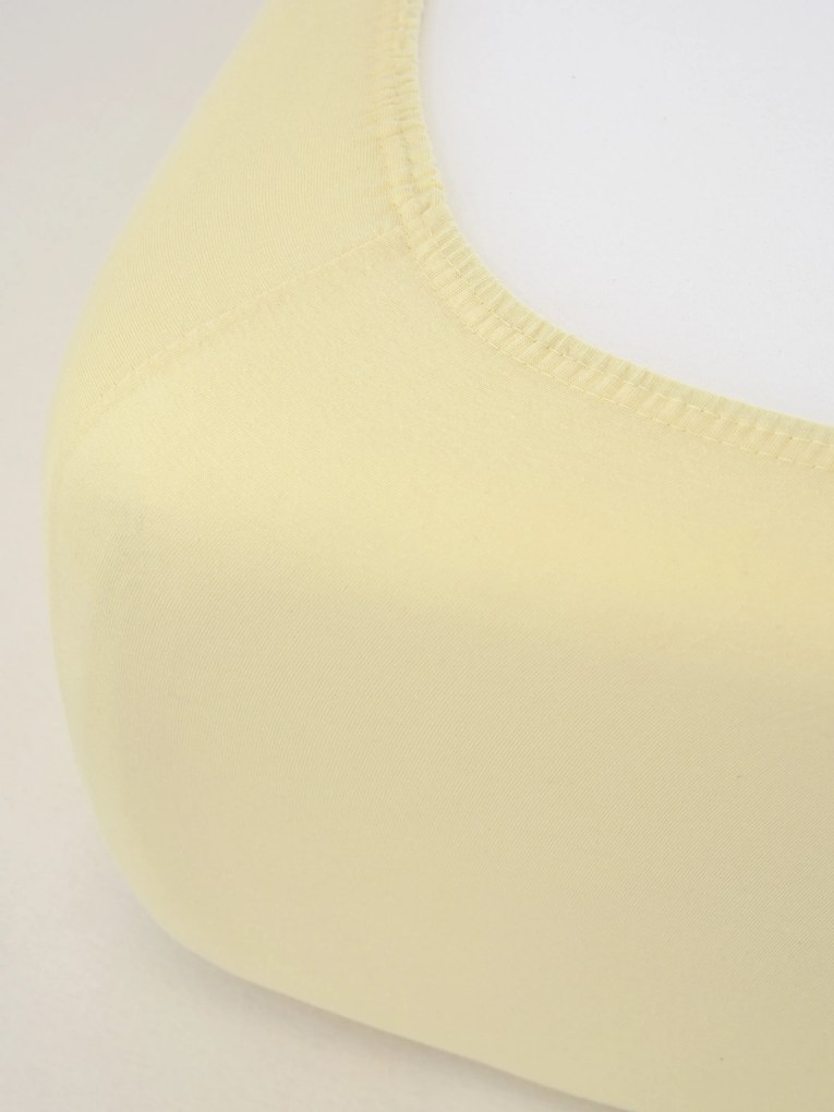 MK Lůžkoviny Jersey prostěradlo s elastanem Deluxe 220 × 200 cm – pastelově žlutá