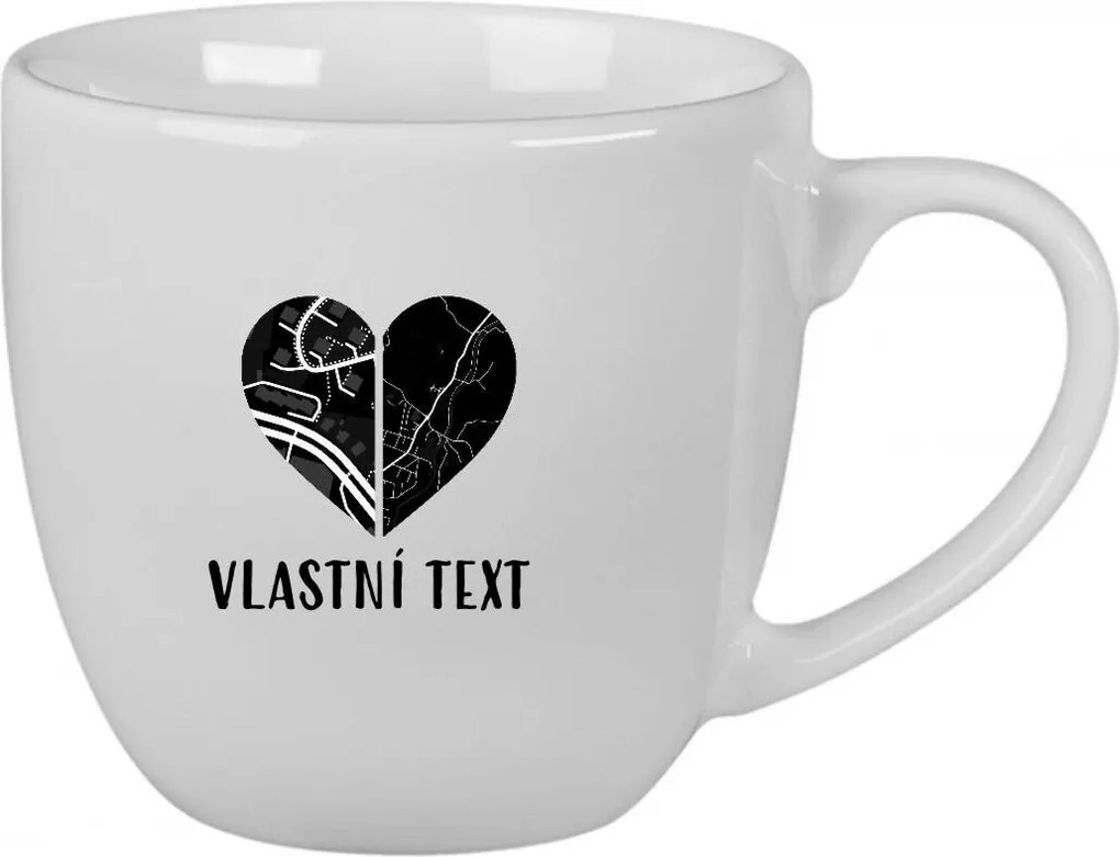 Personalizovaný keramický hrníček 400 ml - Dvě místa, jedno srdce