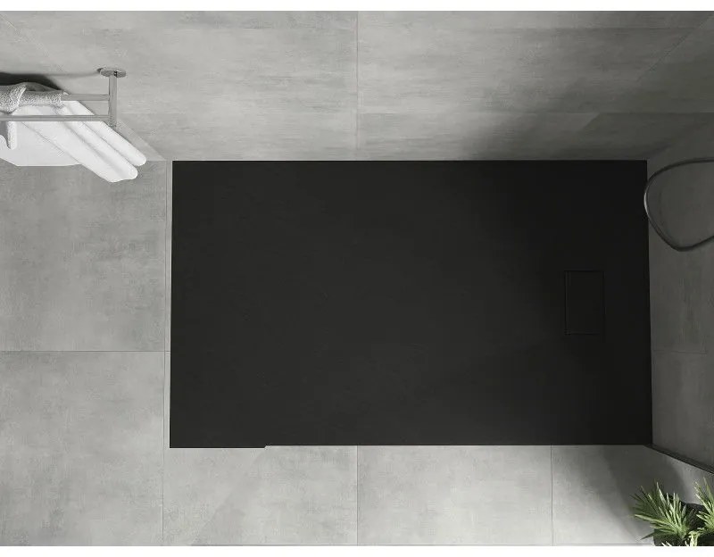 Mexen Hugo, SMC obdélníková sprchová vanička 140 x 70 cm, černá matná, 42707014