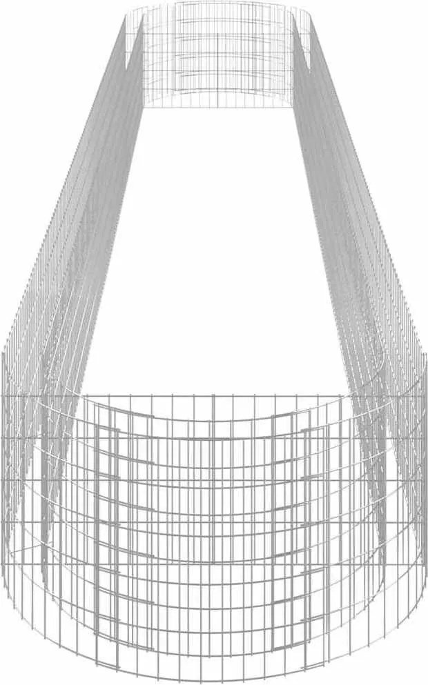 vidaXL Gabionový vyvýšený záhon pozinkované železo 600 x 100 x 50 cm [152044]