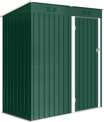 Outsunny zahradní kůlna 1,37 m² 163x90x179 cm se západkou a ventilačními otvory, Zelená