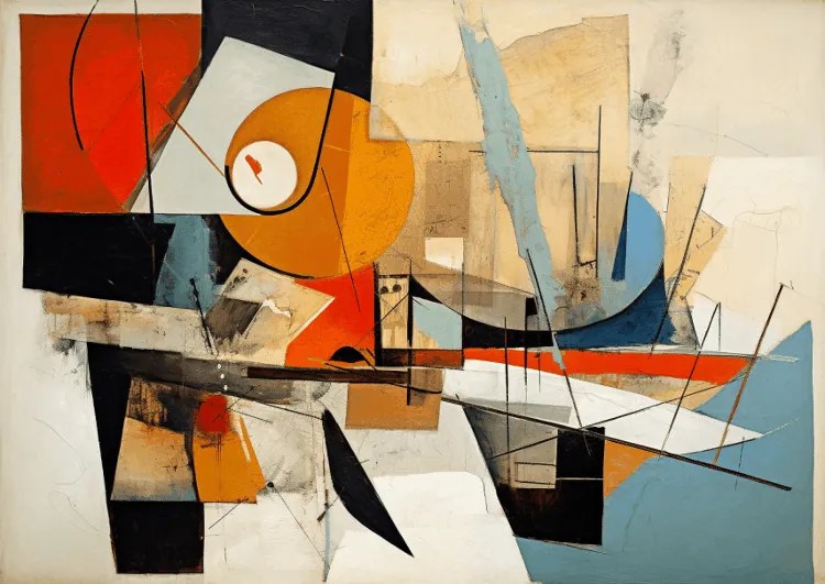 Abstrakce inspirace Kurt Schwitters