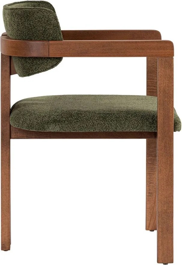 Tmavě zelené jídelní křeslo s područkami Toscana – Kalune Design