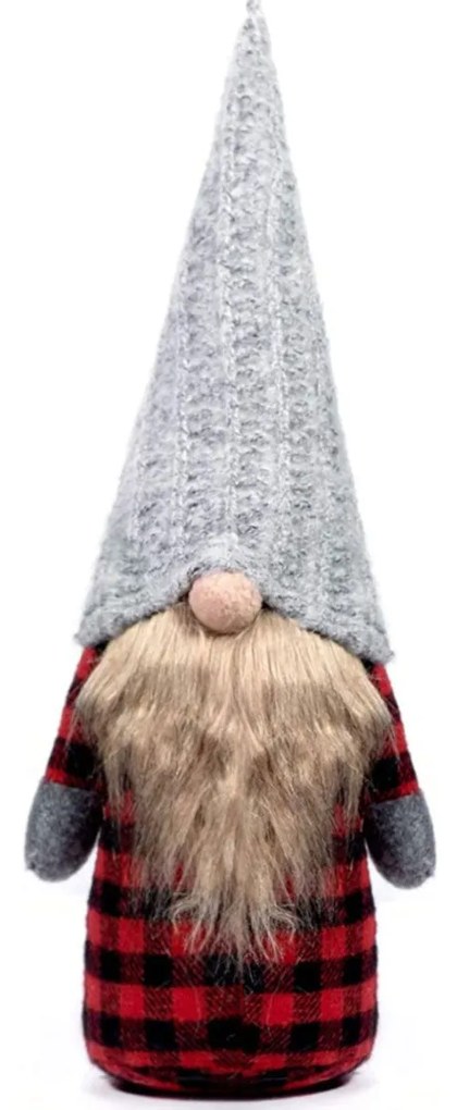 Tutumi, Vánoční trpaslík 30cm YX055, šedá-červená, CHR-03009