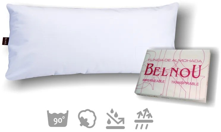 Nepropustný polštářový chránič BelnoU Respira 40x90 cm - bílá