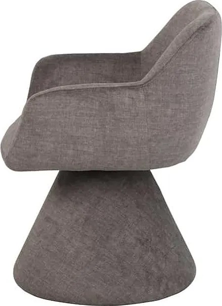 Designová otočná židle Deimena šedý samet