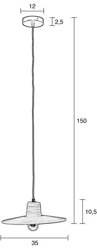 Černé stmívatelné závěsné svítidlo s ratanovým stínidlem ø 35 cm Balance – Zuiver