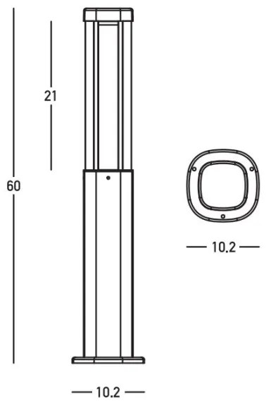 Zambelis E355 - LED Venkovní lampa LED/7W/230V 3000K IP54 antracit
