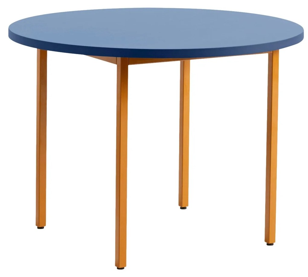 HAY Jídelní stůl Two-Colour Ø105, Ochre / Blue